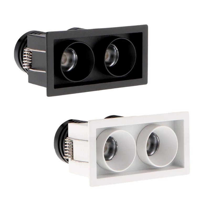 Double Spot LED Encastrable Fixe 10W CCT CRI90 UGR17