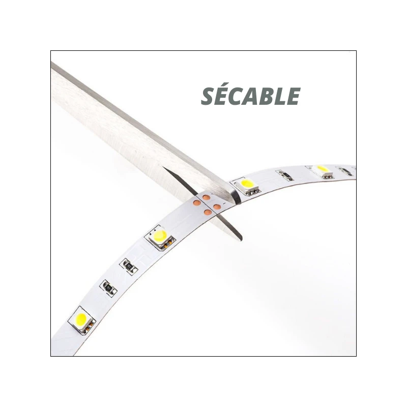 Kit ruban LED autocollant. Bande lumineuse rouge